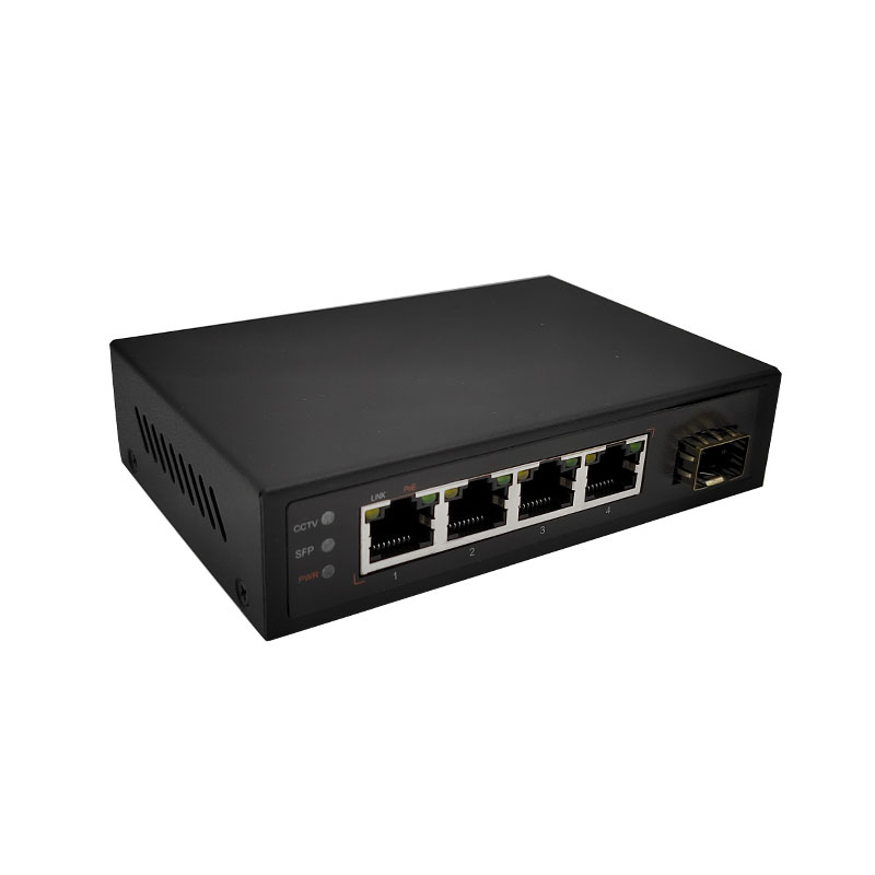 4 Ports 10/100Mbps PoE Switch with 1 SFP Uplink HX304EP-1SFP - HANSUN Communication Global