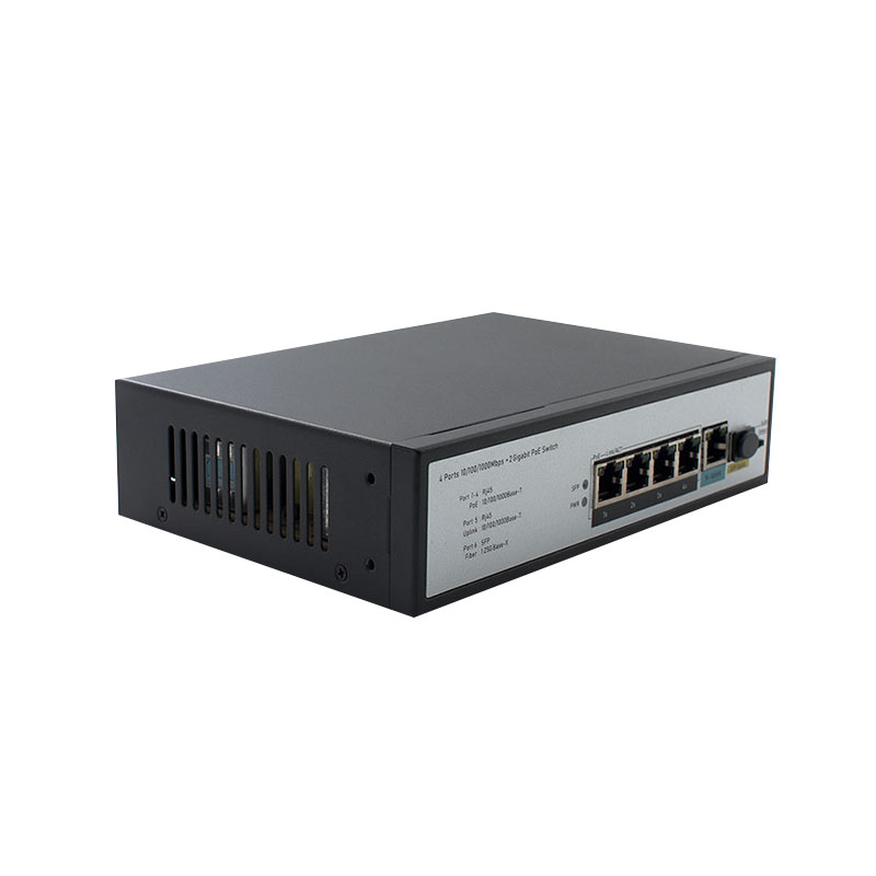 4 Ports 10/100/1000Mbps PoE Switch with 1 Gigabit RJ45 and 1 SFP Uplink HX304GP-1G1SFPN - HANSUN ...
