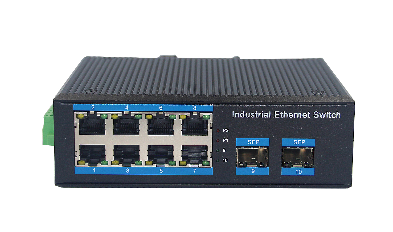 8-port 10/100/1000Mbps RJ45+2G SFP Industrial Ethernet Switch - HANSUN ...
