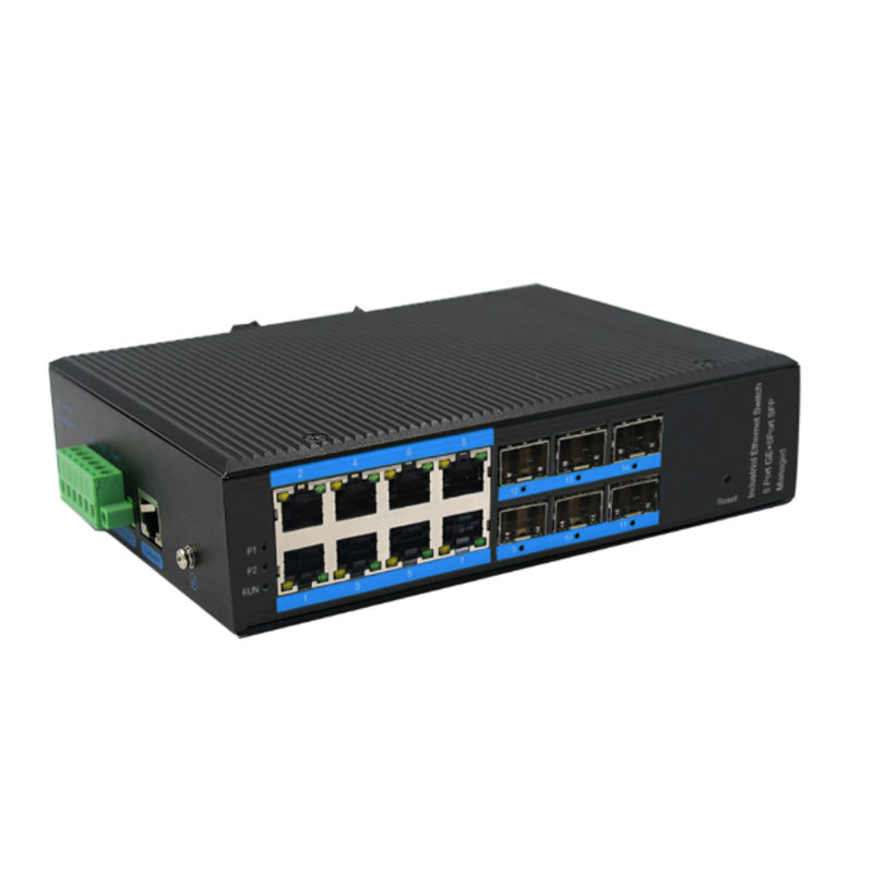 8-port 10/100/1000BASE-TX+6G SFP Managed Industrial Switch - HANSUN ...