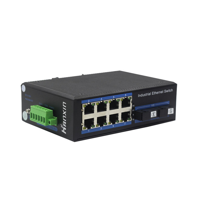 8-Port 10/100/1000BASE-TX+2-Port 1000Base-FX Industrial PoE Switch ...